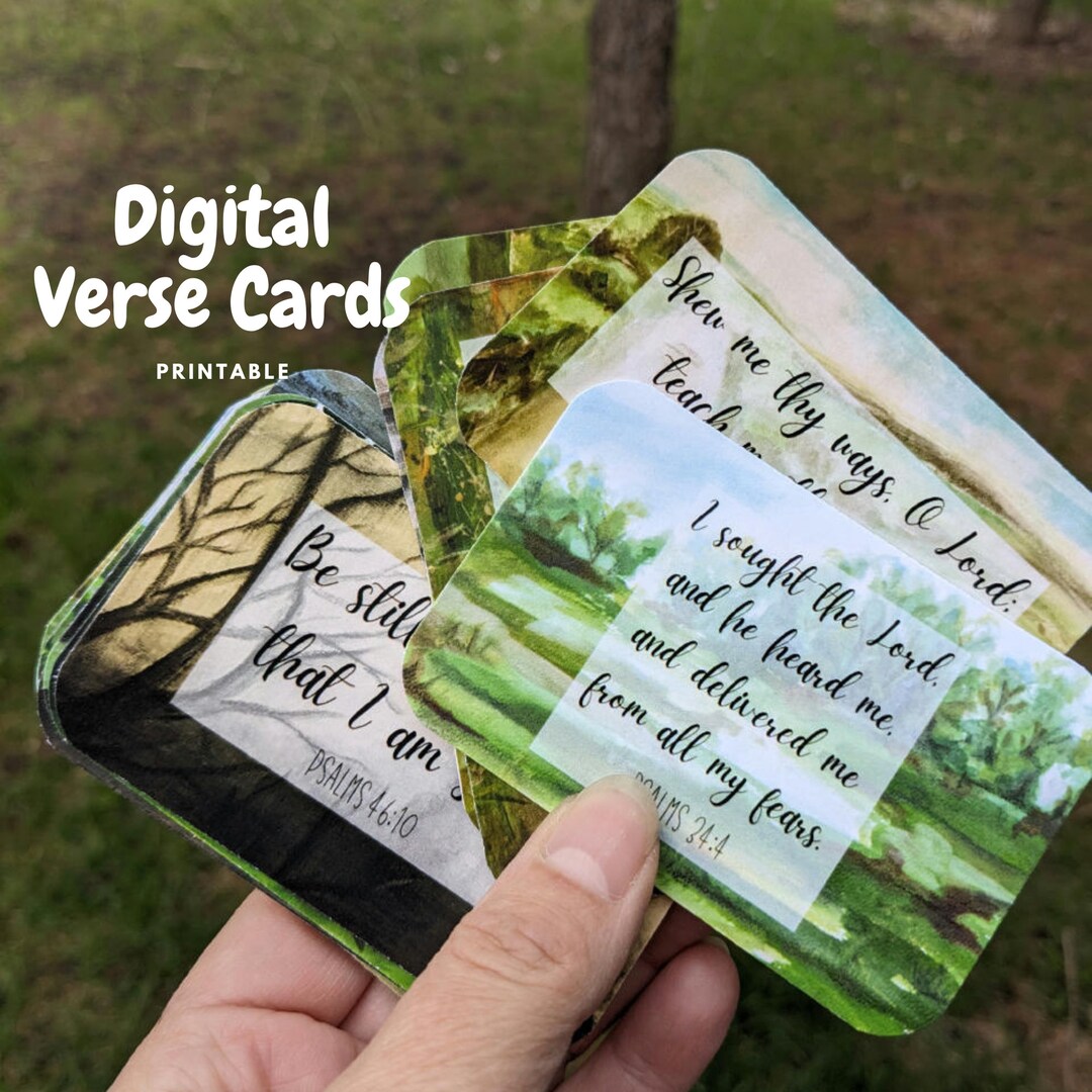 Memory Verse Cards, Scripture Cards, Biblical Affirmations, Bible ...