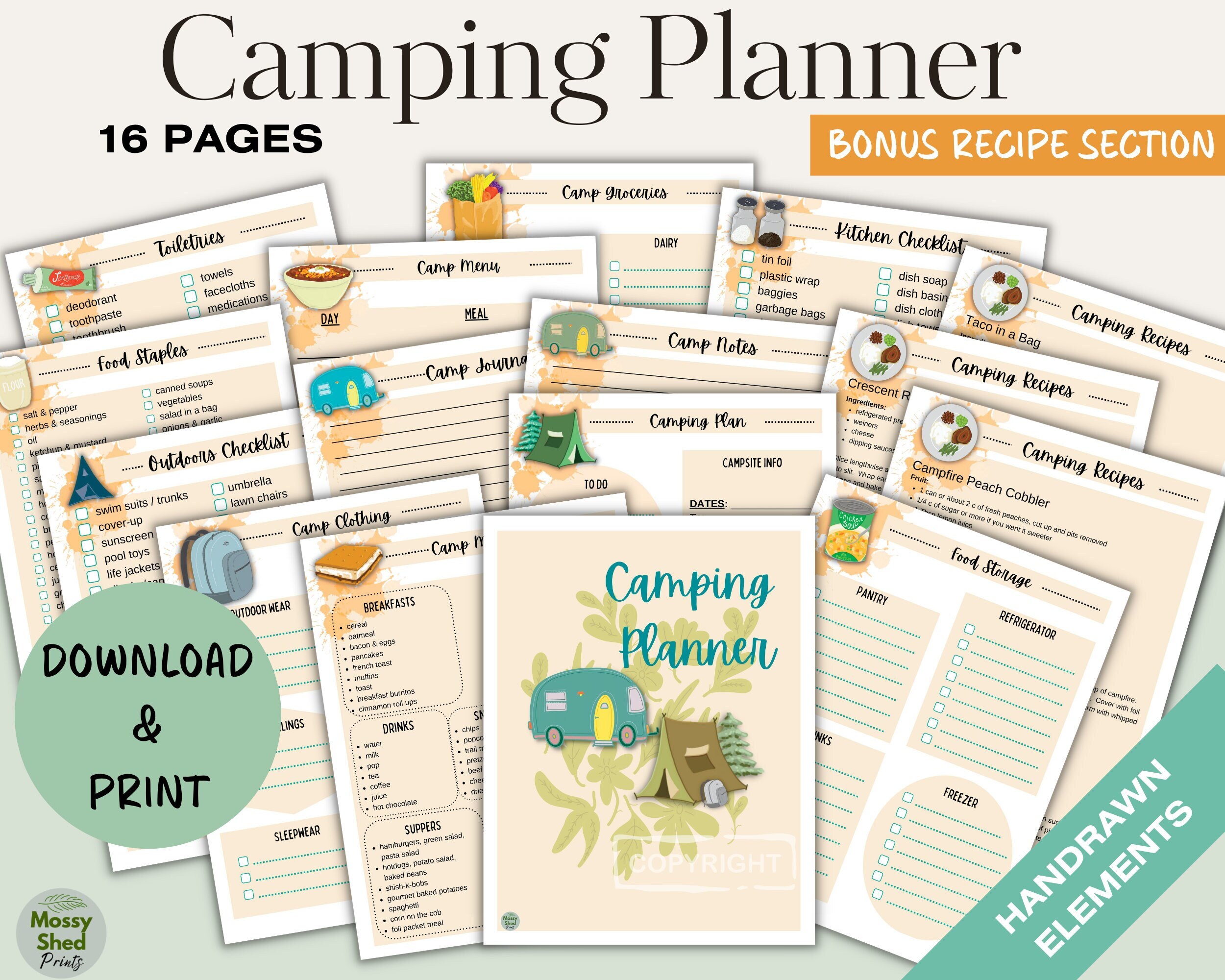 Camping Planner,rv Planner,camping Trip Planner,camp Planner,camping ...