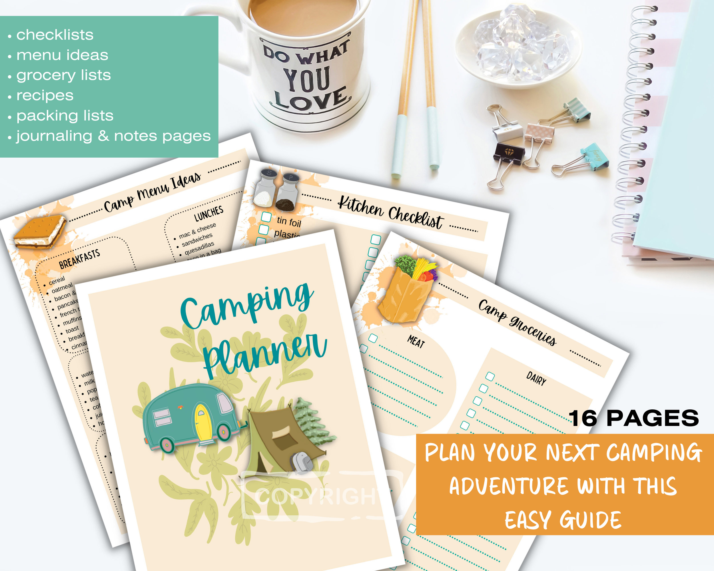 Camping Planner,rv Planner,camping Trip Planner,camp Planner,camping ...