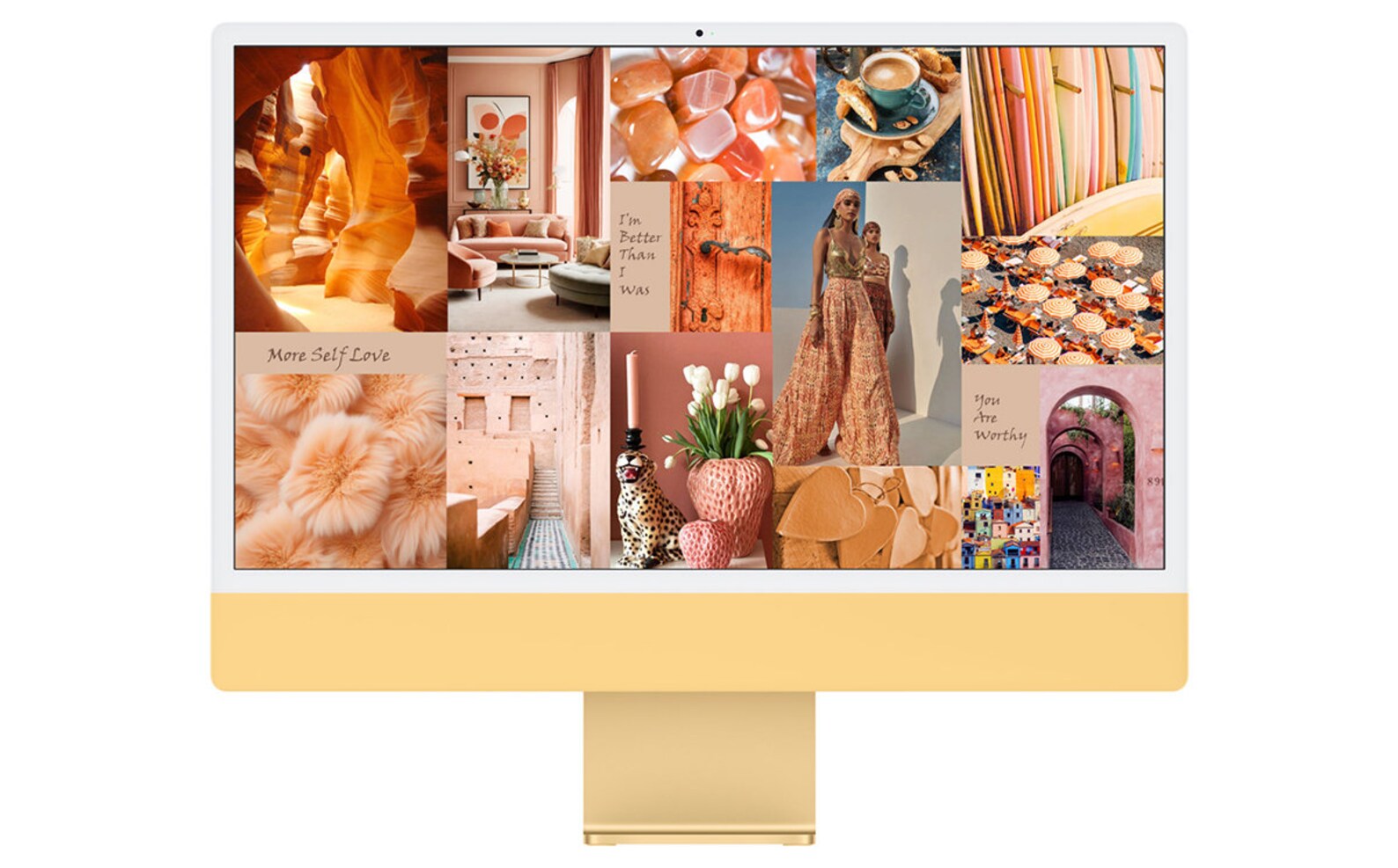 Peachy Keen Serendipity，peach Aesthetic Desktop Wallpaper, Lofi Desktop ...