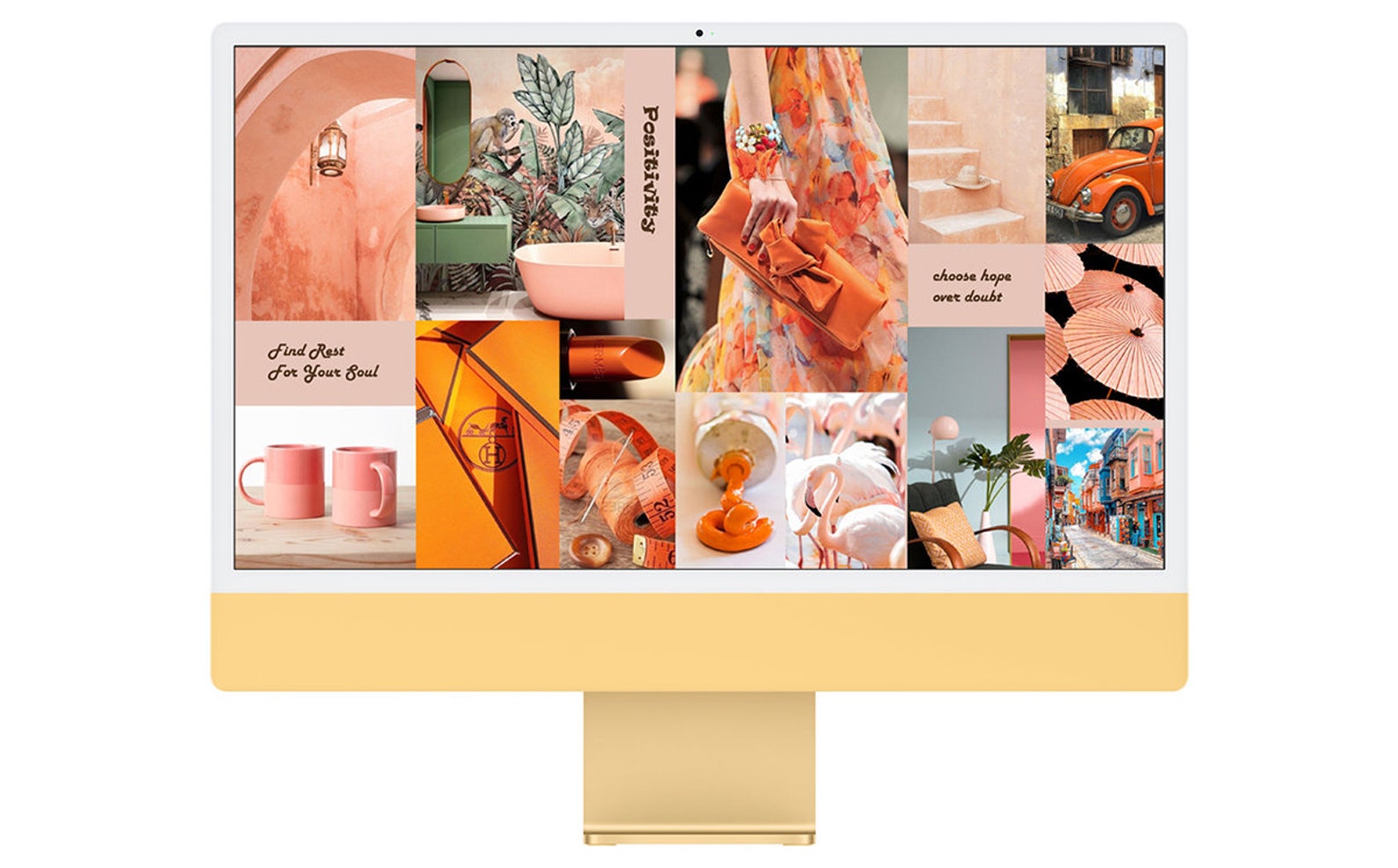 Peachy Keen Serendipity，peach Aesthetic Desktop Wallpaper, Lofi Desktop ...