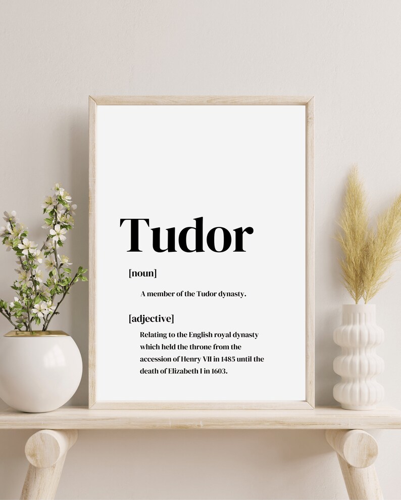 Tudor History Definition, Henry VIII Printable Wall Art British History ...