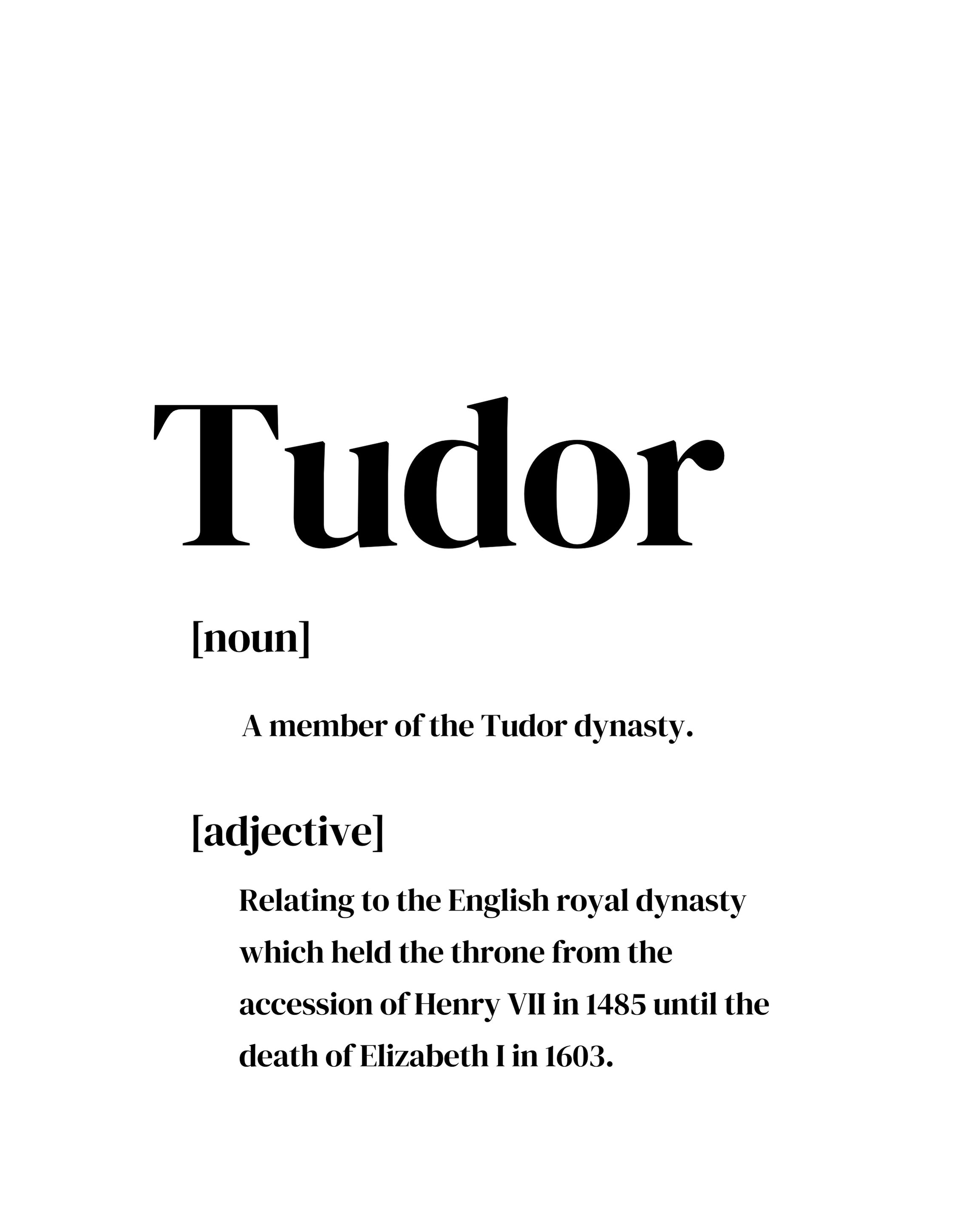 Tudor History Definition, Henry VIII Printable Wall Art British History ...