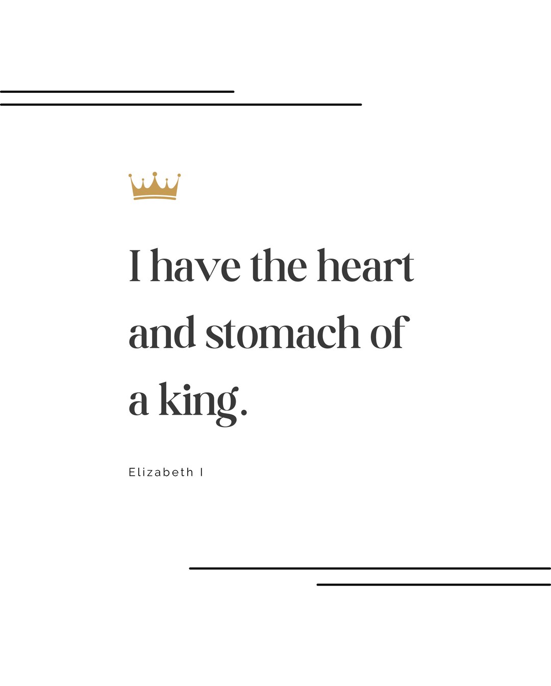 Elizabeth I Quote History Printable Wall Art British History ...