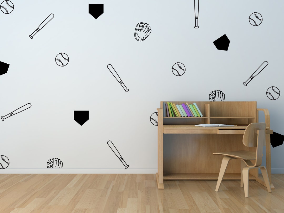 Baseball Wall Decals • Baseball Decals • Sports Wall Decals • Baseball ...