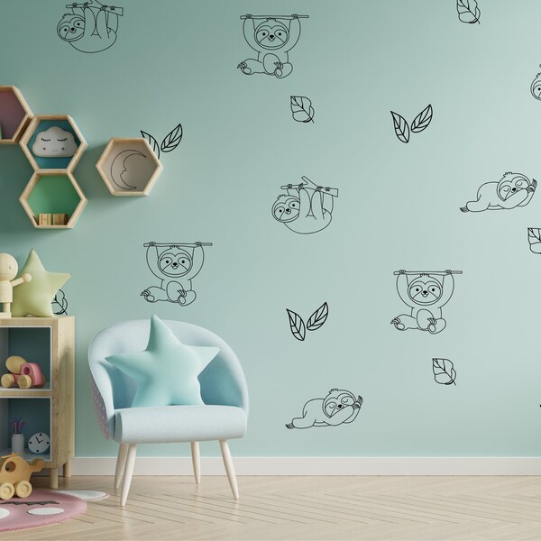 Sloth Decals - Etsy