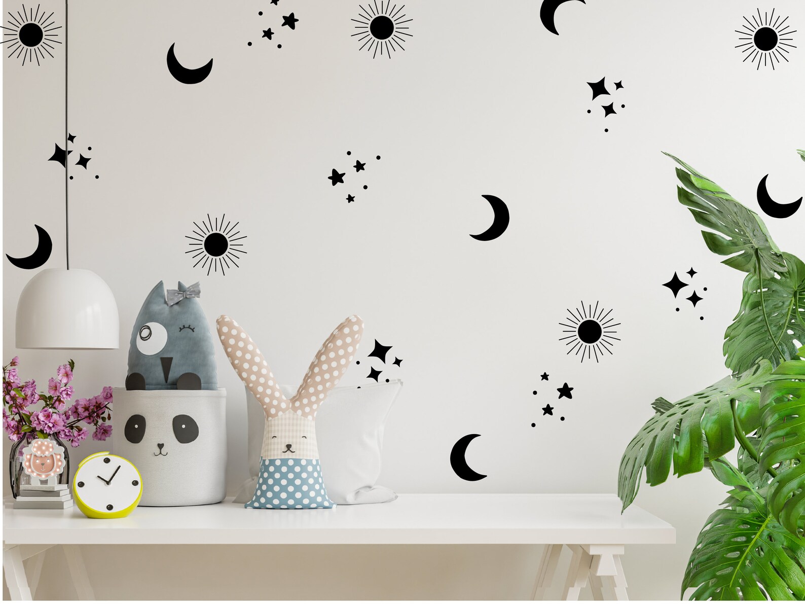 Sun, Moon and Stars Wall Decals • Celestial Decals • Moon Stickers ...