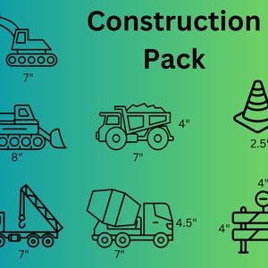 Construction Trucks Vinyl Wall Decals • Construction Decals and Decor ...
