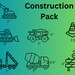 Construction Themed Vinyl Wall Decals Construction Decals Kids Decor ...