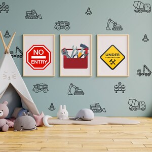 Construction Trucks Vinyl Wall Decals • Construction Decals and Decor ...