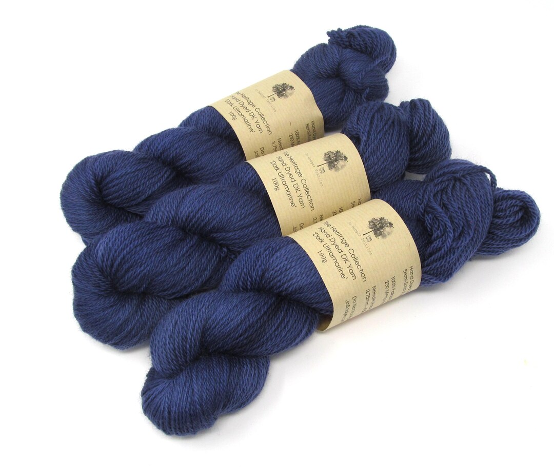 The Heritage Collection Dark Ultramarine Hand Dyed DK Worsted Yarn ...