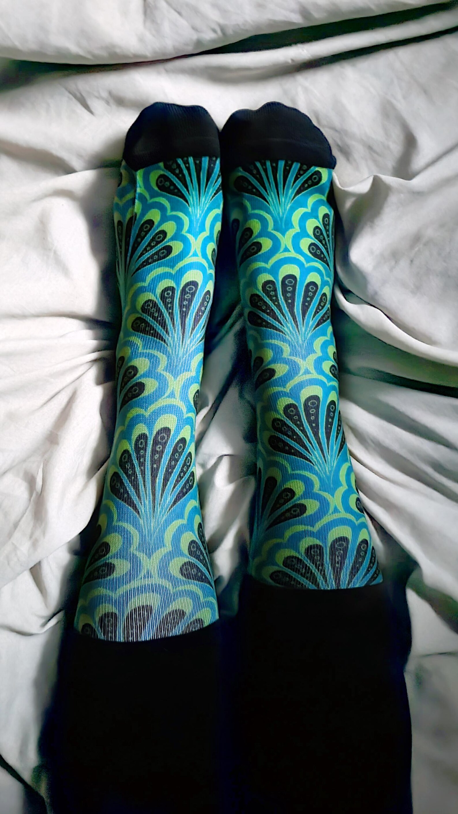 Mermaid Paisley Socks, Scallop Maille, Green, Socks, Mermaid Socks ...