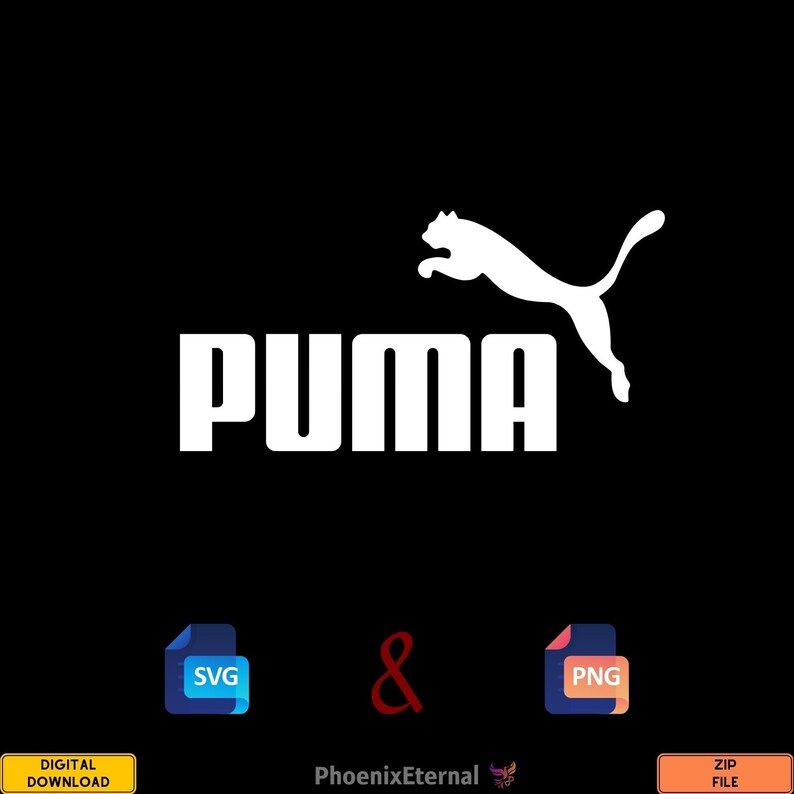 White Puma Svg&png Digital Files Vector Print Stickers Sport T-shirt ...