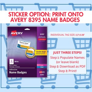 Costco NAME TAGS Template: Digital Download (edit in Canva FREE) - Etsy