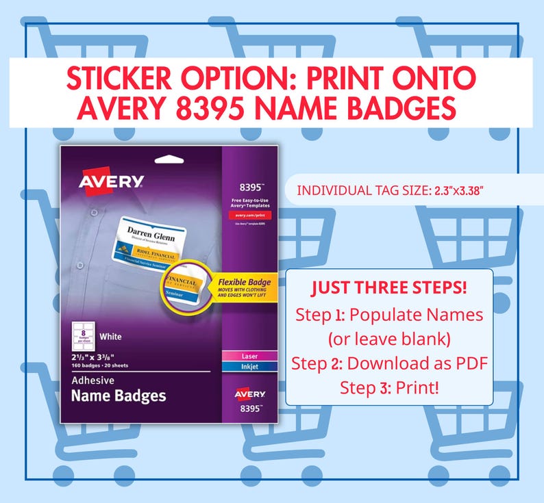 Costco NAME TAGS Template: Digital Download (edit in Canva FREE) - Etsy