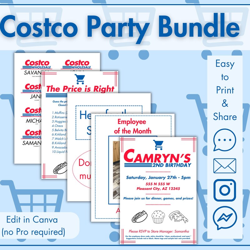 Costco Name Tag - Etsy