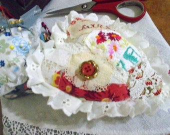 Vintage Style Rustic Lace Heart Wall Decor, Lacy Pearl Country Chic ...