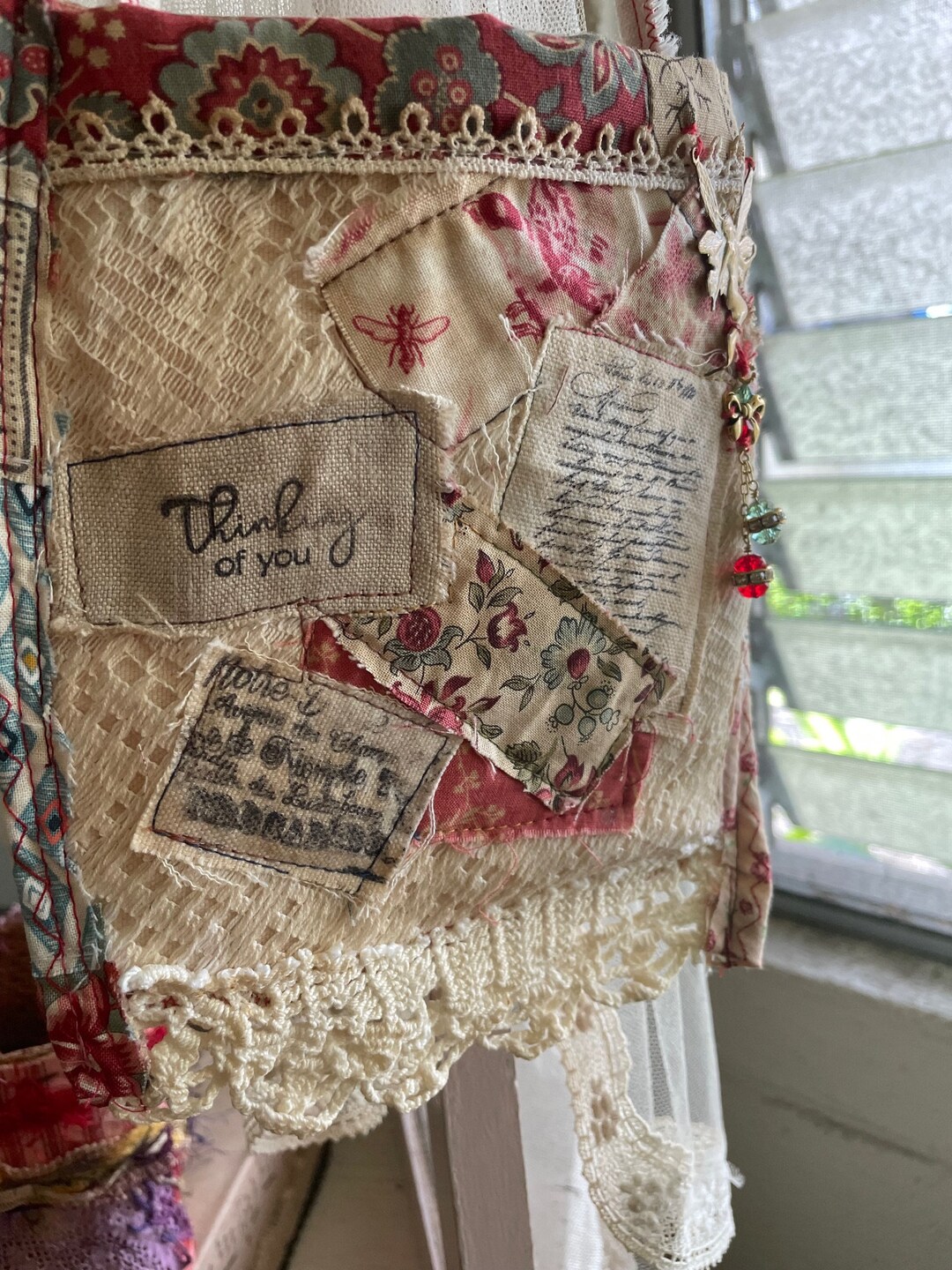 Collage Fabric Bag - Etsy