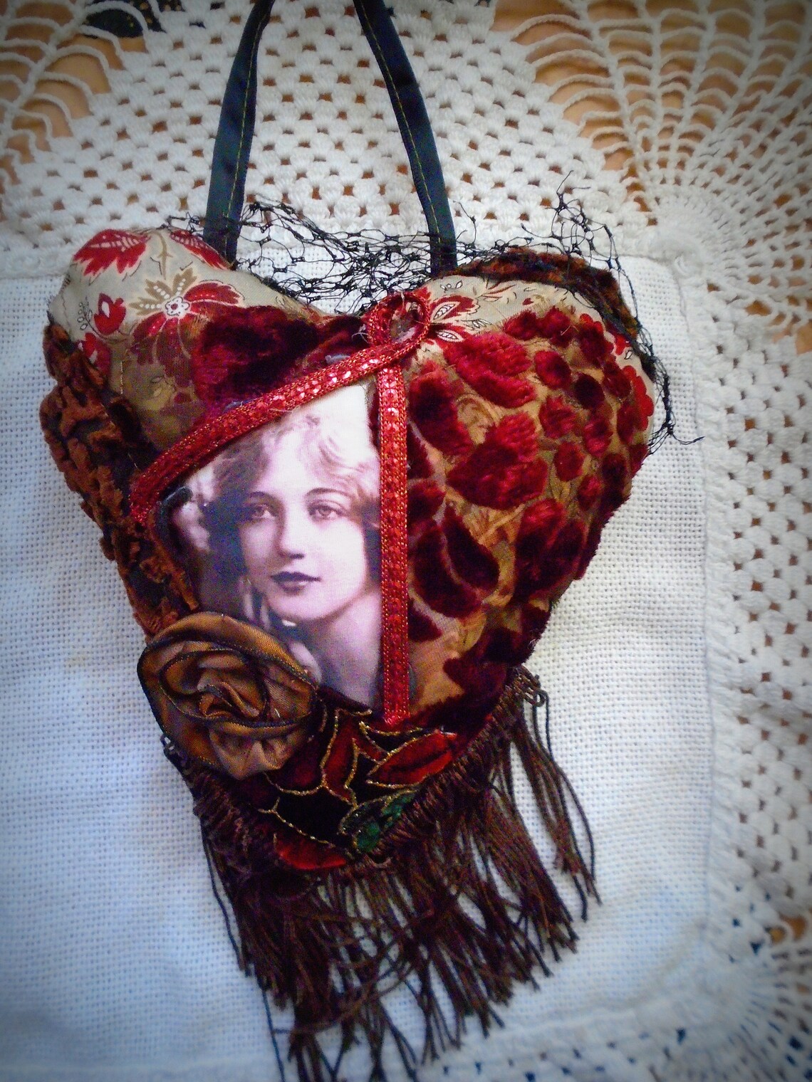 Velvet Heart to Hang - Etsy