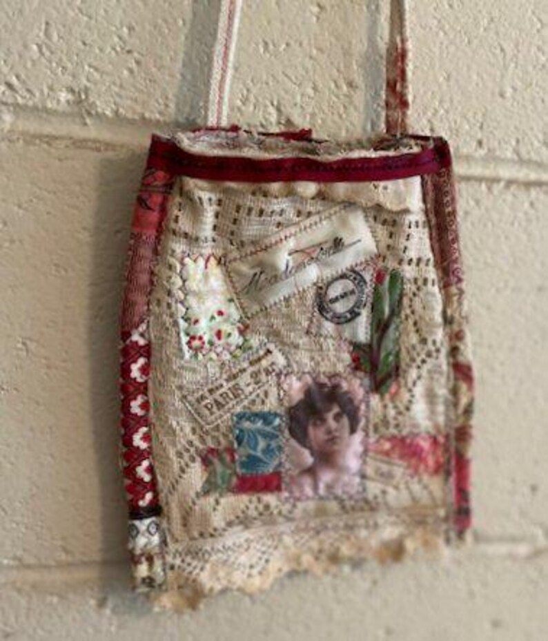 Patchwork Pouch With Photo of Lady - Etsy
