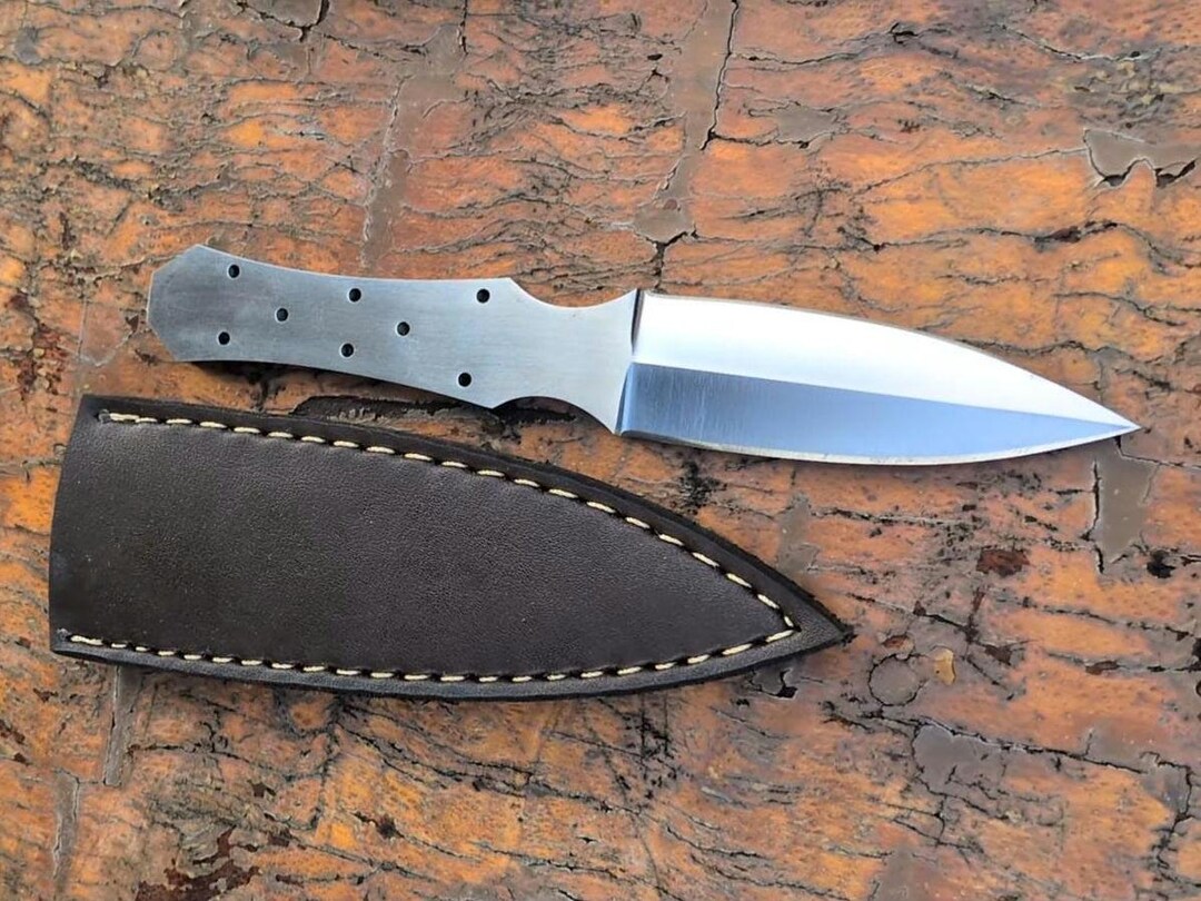 Boot Knife Making KIT DIY Set Blank Blade With Horn Bone Handle Scale ...