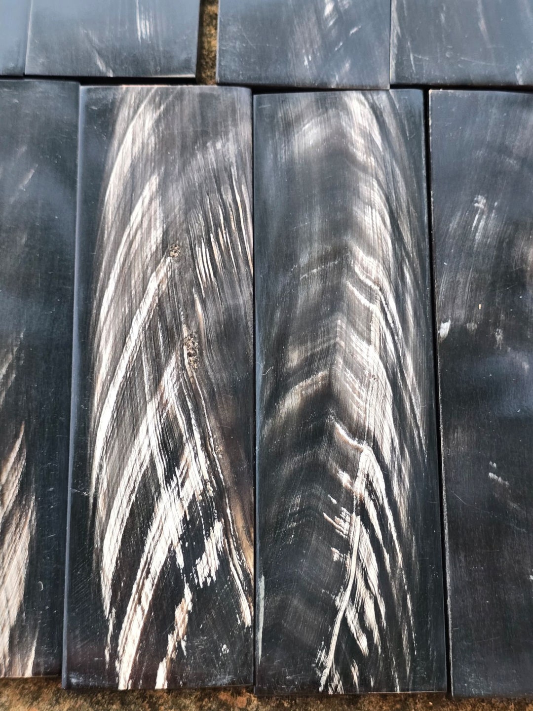 Premium Buffalo Horn Knife Handle Scale Pair 5x1.5x1/4 High Quality ...