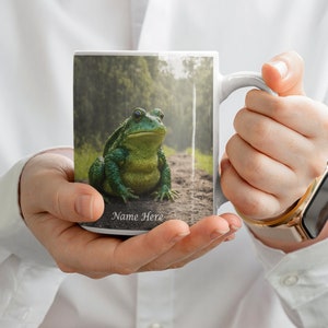 Frog in the Most Beautiful Shade of Green, Reflection of Nature on a ...