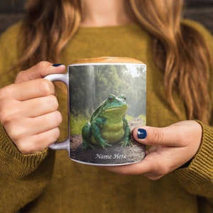 Frog in the Most Beautiful Shade of Green, Reflection of Nature on a ...