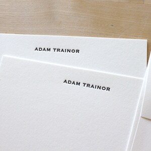 Custom Letterpress Stationery – Classic Copperplate Personalized Note ...