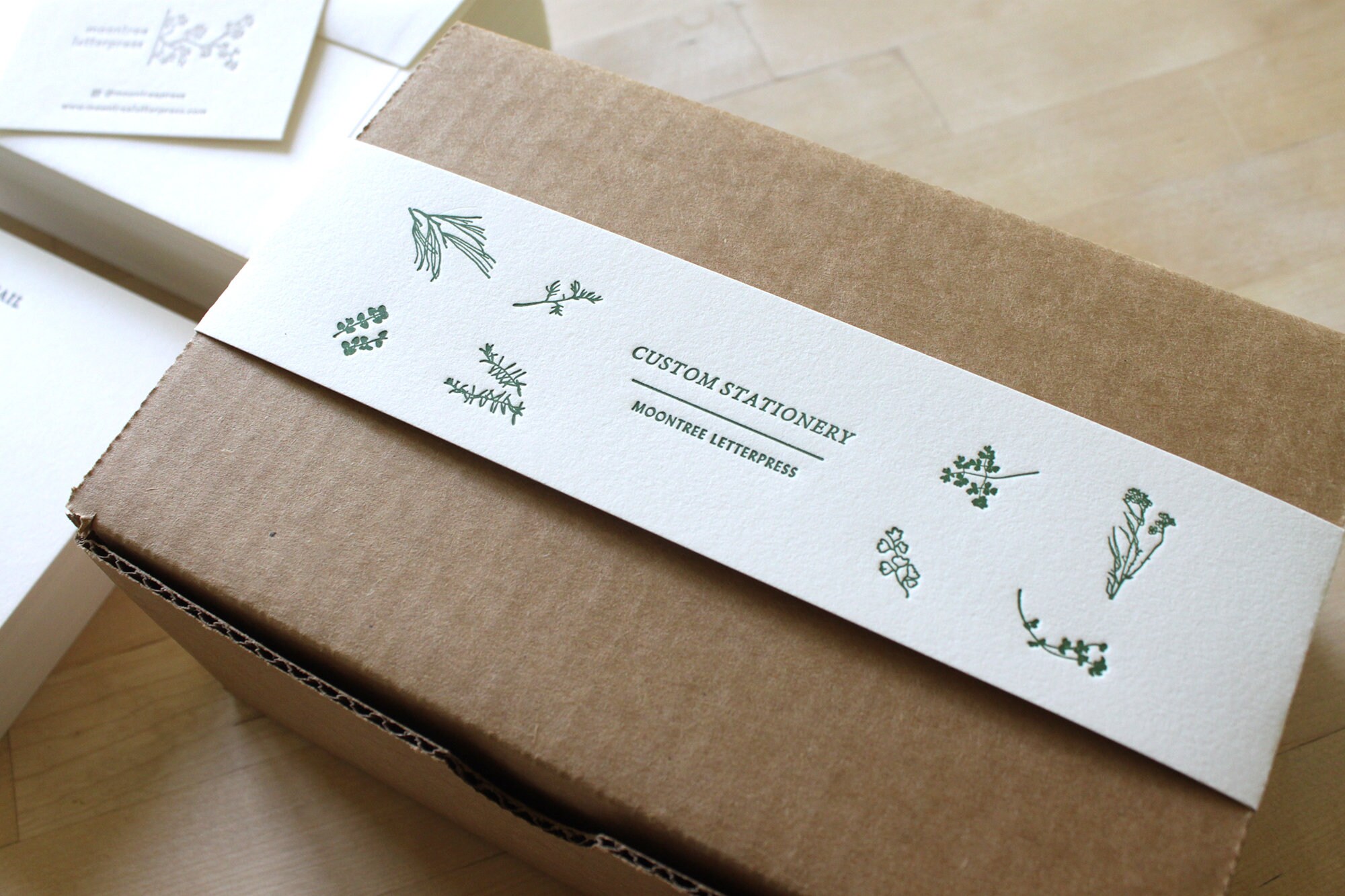Custom Letterpress Stationery Classic Copperplate Men's Stationery for ...