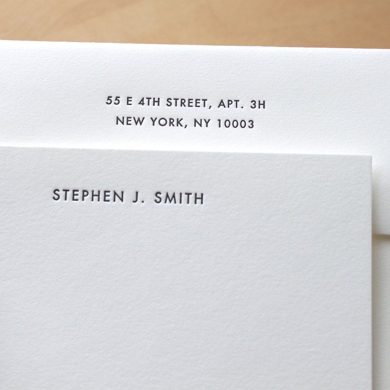 Custom Embossed Notecard - Etsy