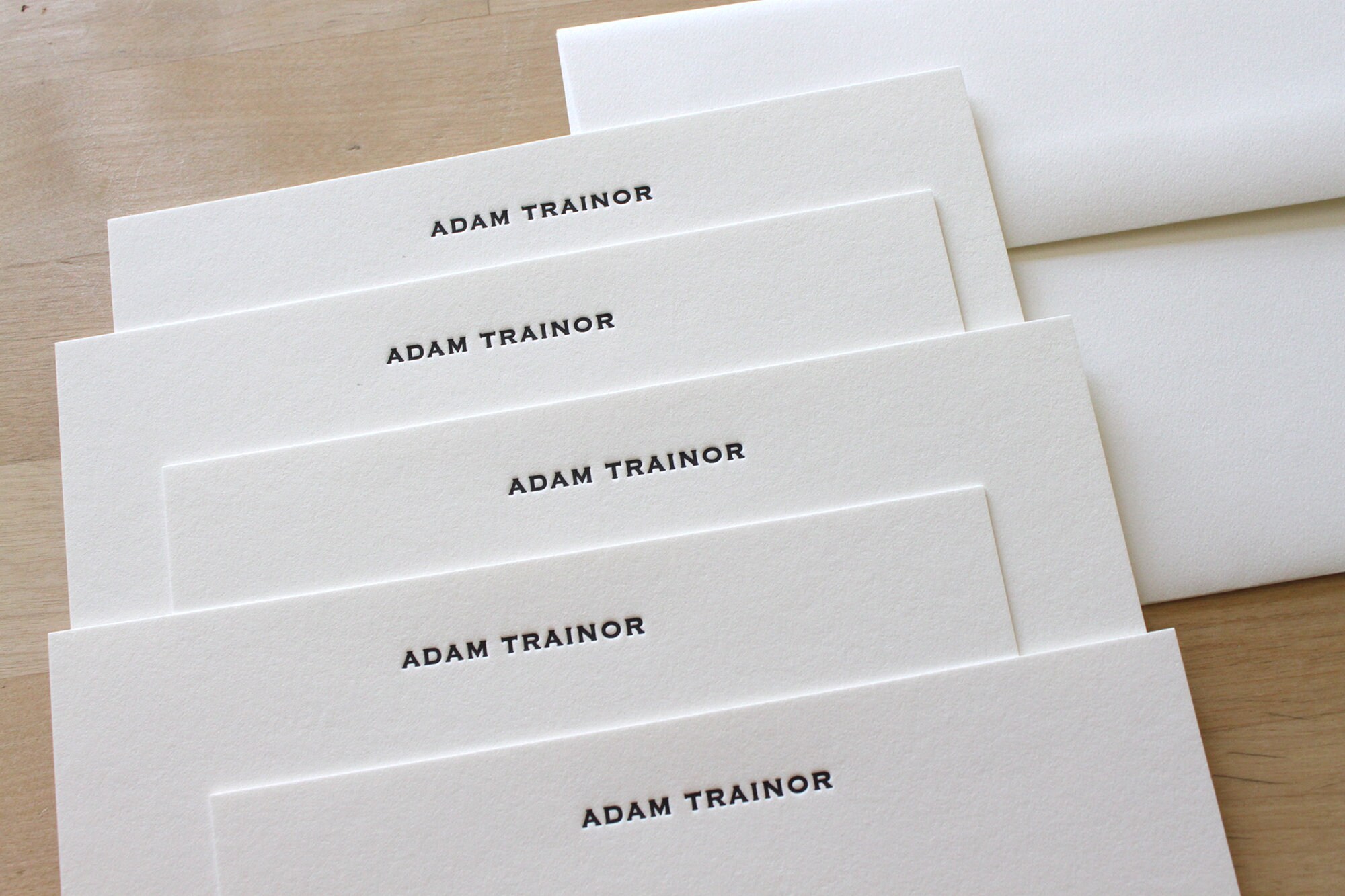 Custom Letterpress Stationery Classic Copperplate Men's Stationery for ...