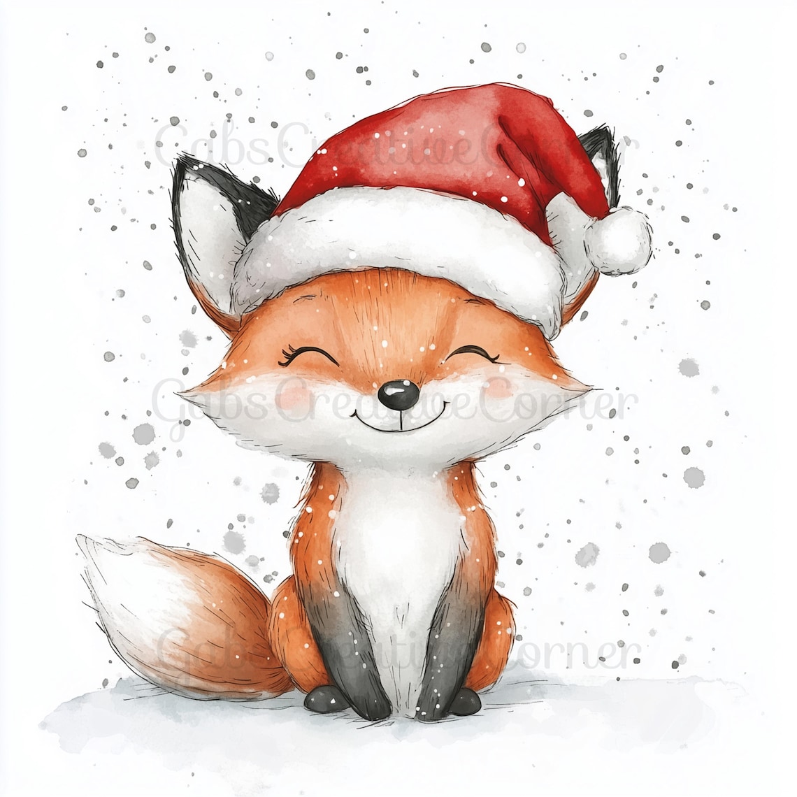 Festive Fox Clipart Bundle, Digital Download, High Resolution JPG ...