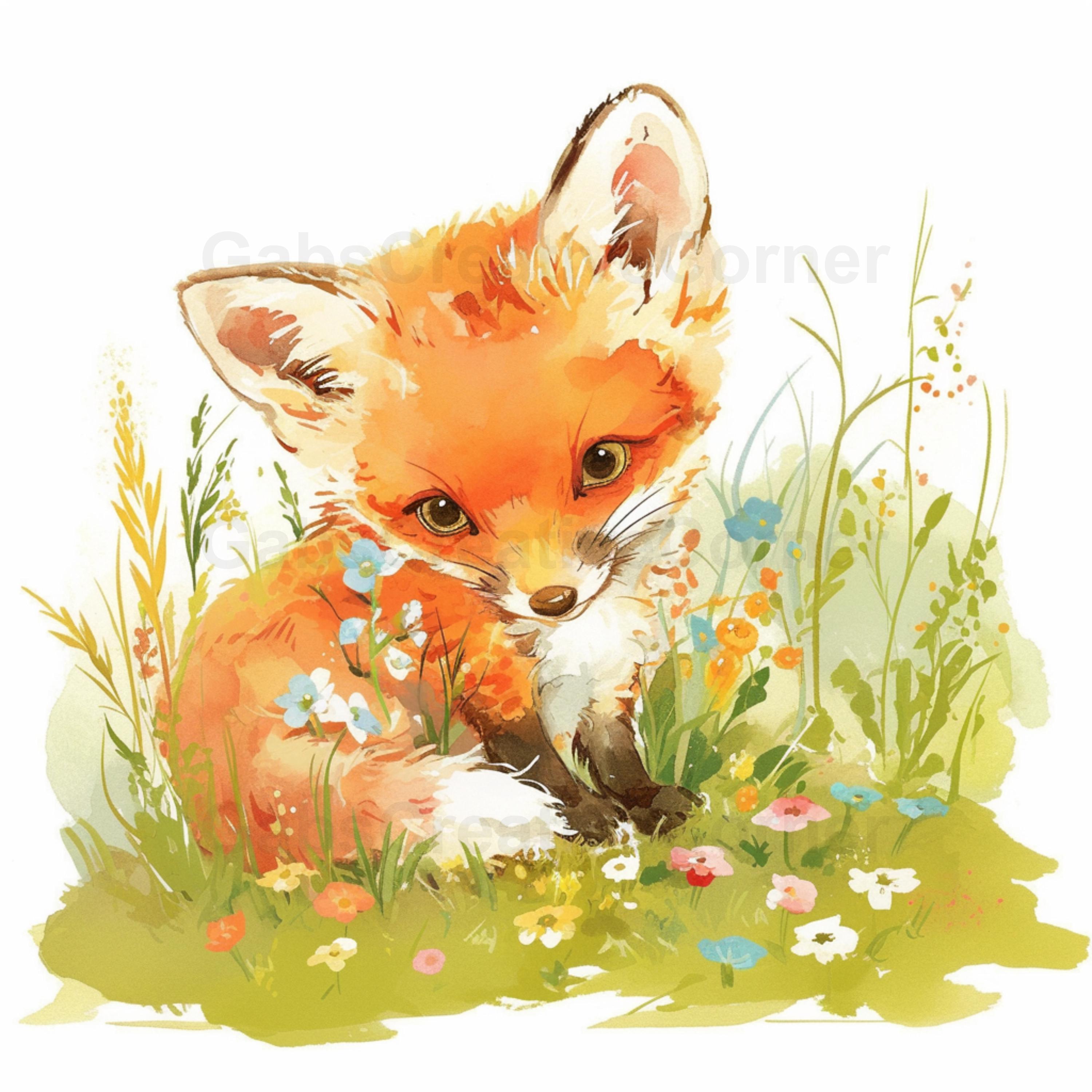 Curious Fox Clipart Bundle, Digital Download, High Resolution JPG ...