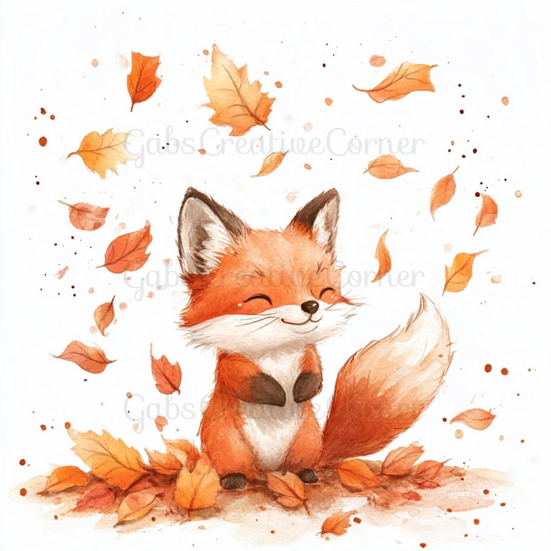 Autumn Fox Clipart Bundle, Digital Download, High Resolution JPG ...