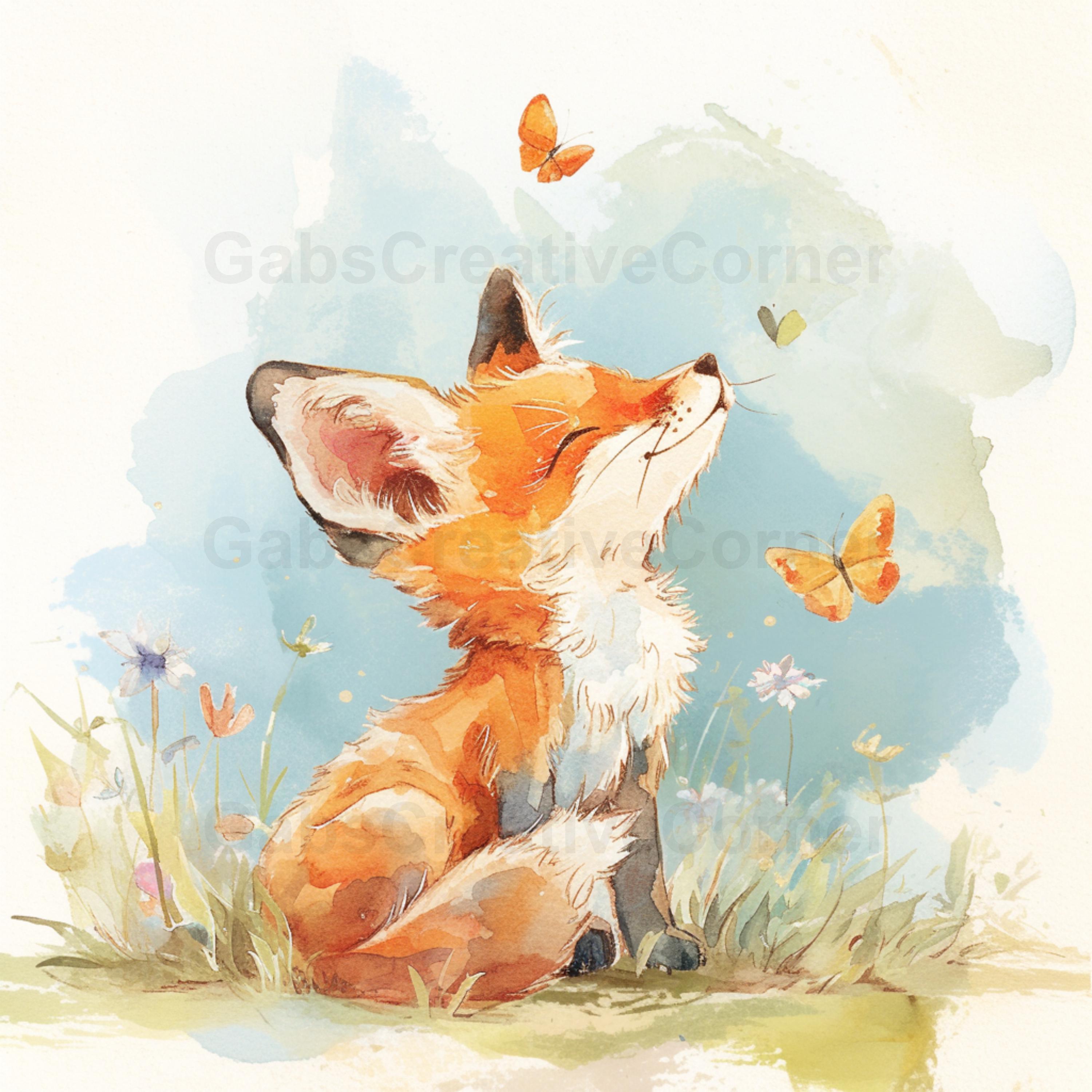 Curious Fox Clipart Bundle, Digital Download, High Resolution JPG ...