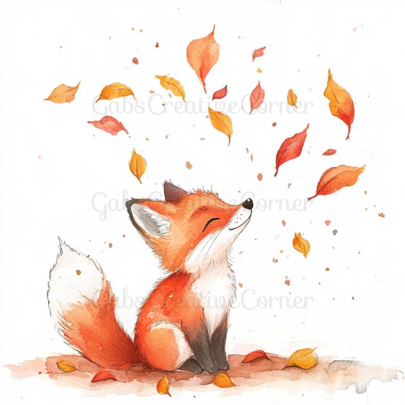 Autumn Fox Clipart Bundle, Digital Download, High Resolution JPG ...