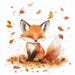 Autumn Fox Clipart Bundle, Digital Download, High Resolution JPG ...