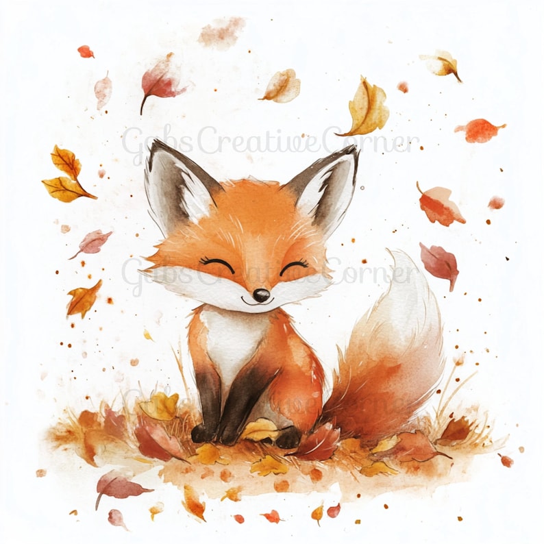 Autumn Fox Clipart Bundle, Digital Download, High Resolution JPG ...