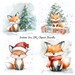 Festive Fox Clipart Bundle, Digital Download, High Resolution JPG ...