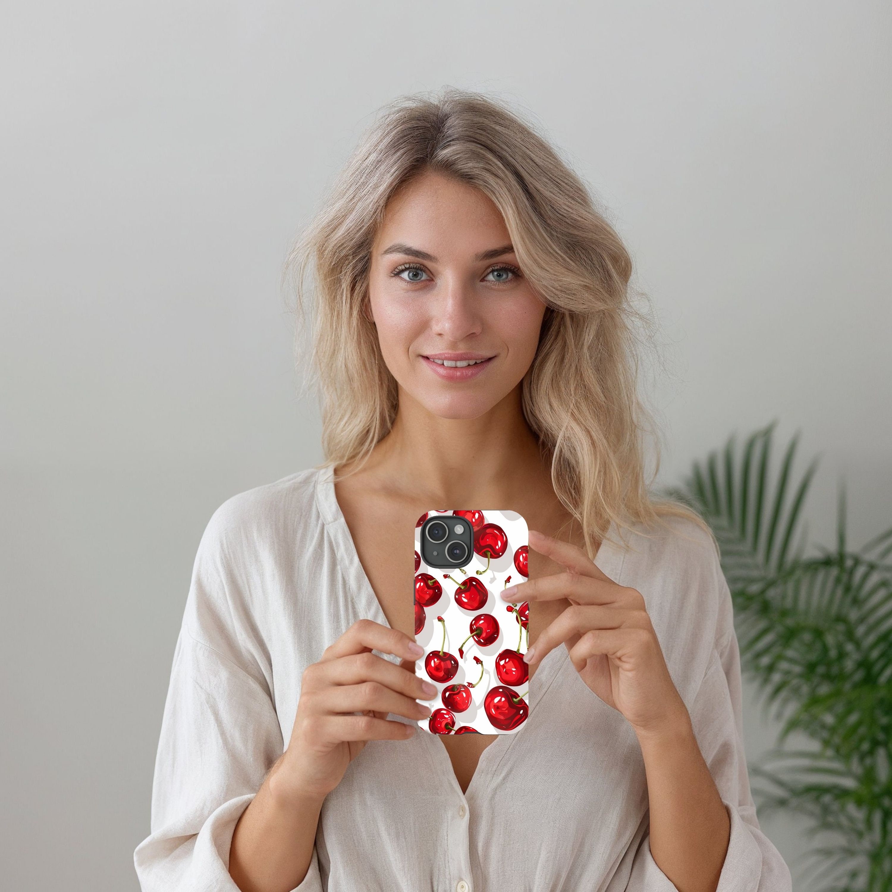 Cute Cherry Phone Case, Cherry Phone Case, Nature Inspired Phone Case ...