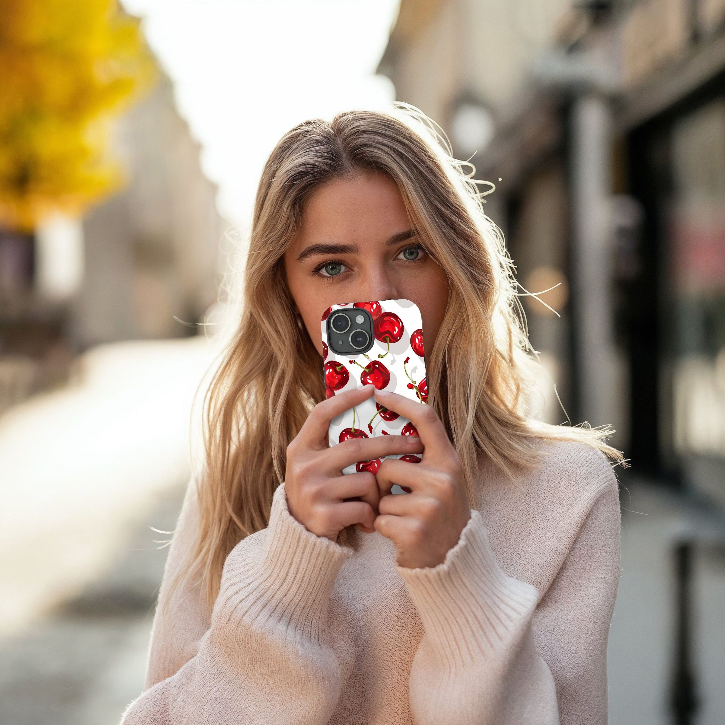 Cute Cherry Phone Case, Cherry Phone Case, Nature Inspired Phone Case ...