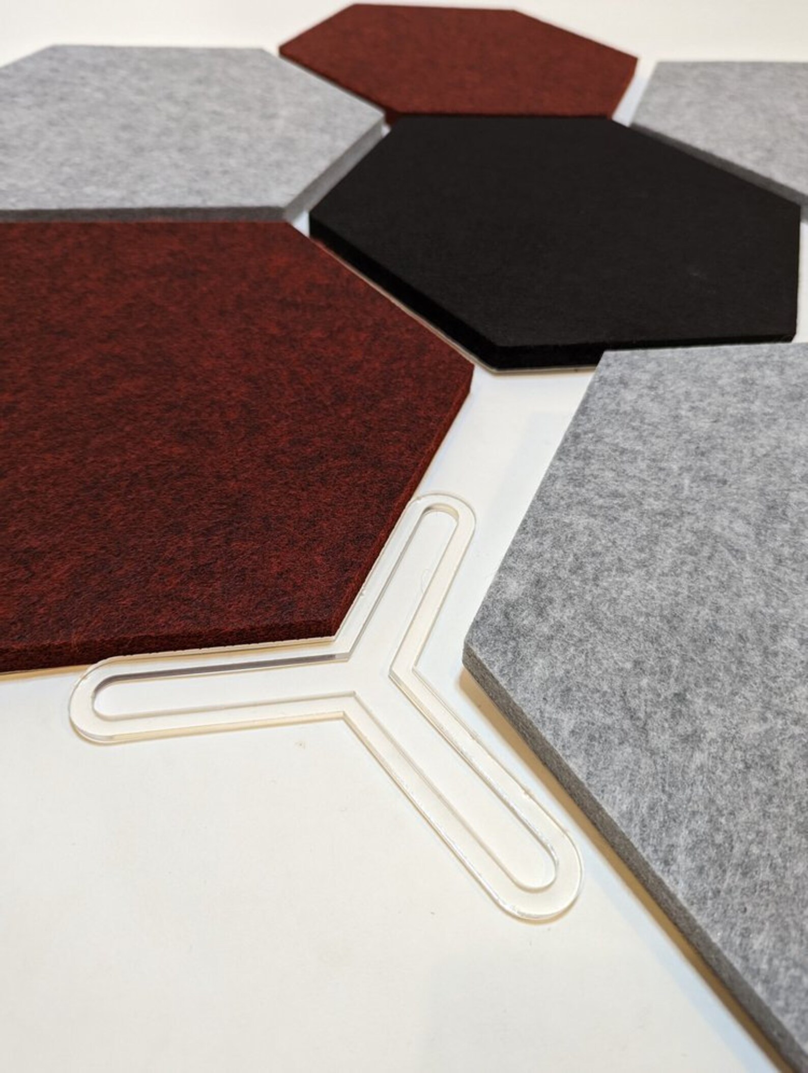 25 Mixed Maroon/black/tan Acoust hex Acoustic Panels - Etsy