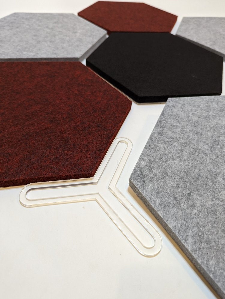25 Mixed Maroon/black/tan Acoust hex Acoustic Panels - Etsy