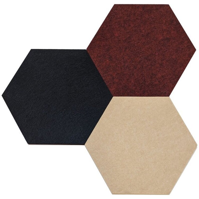 25 Mixed Maroon/black/tan Acoust hex Acoustic Panels - Etsy