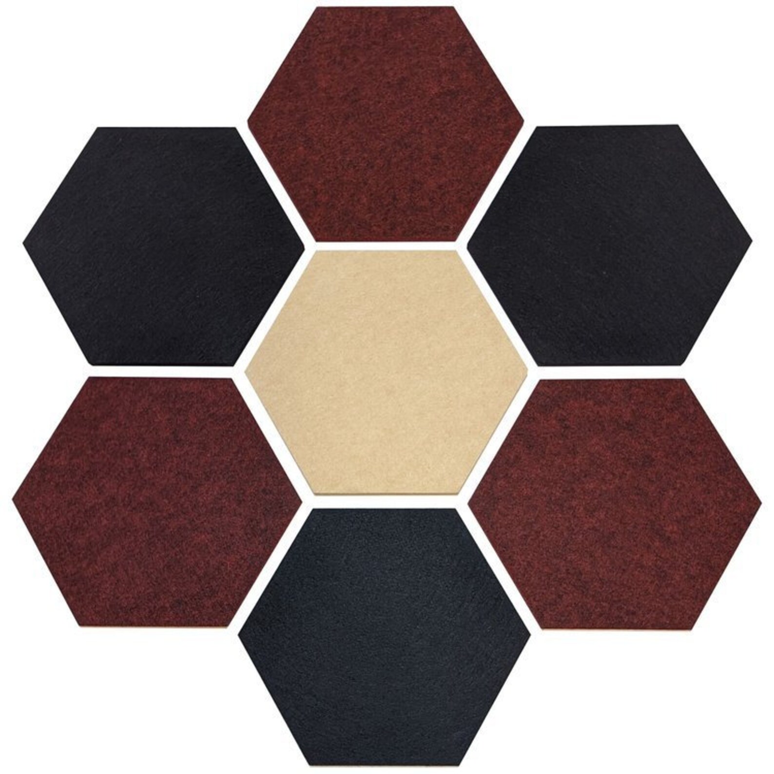 25 Mixed Maroon/black/tan Acoust hex Acoustic Panels - Etsy