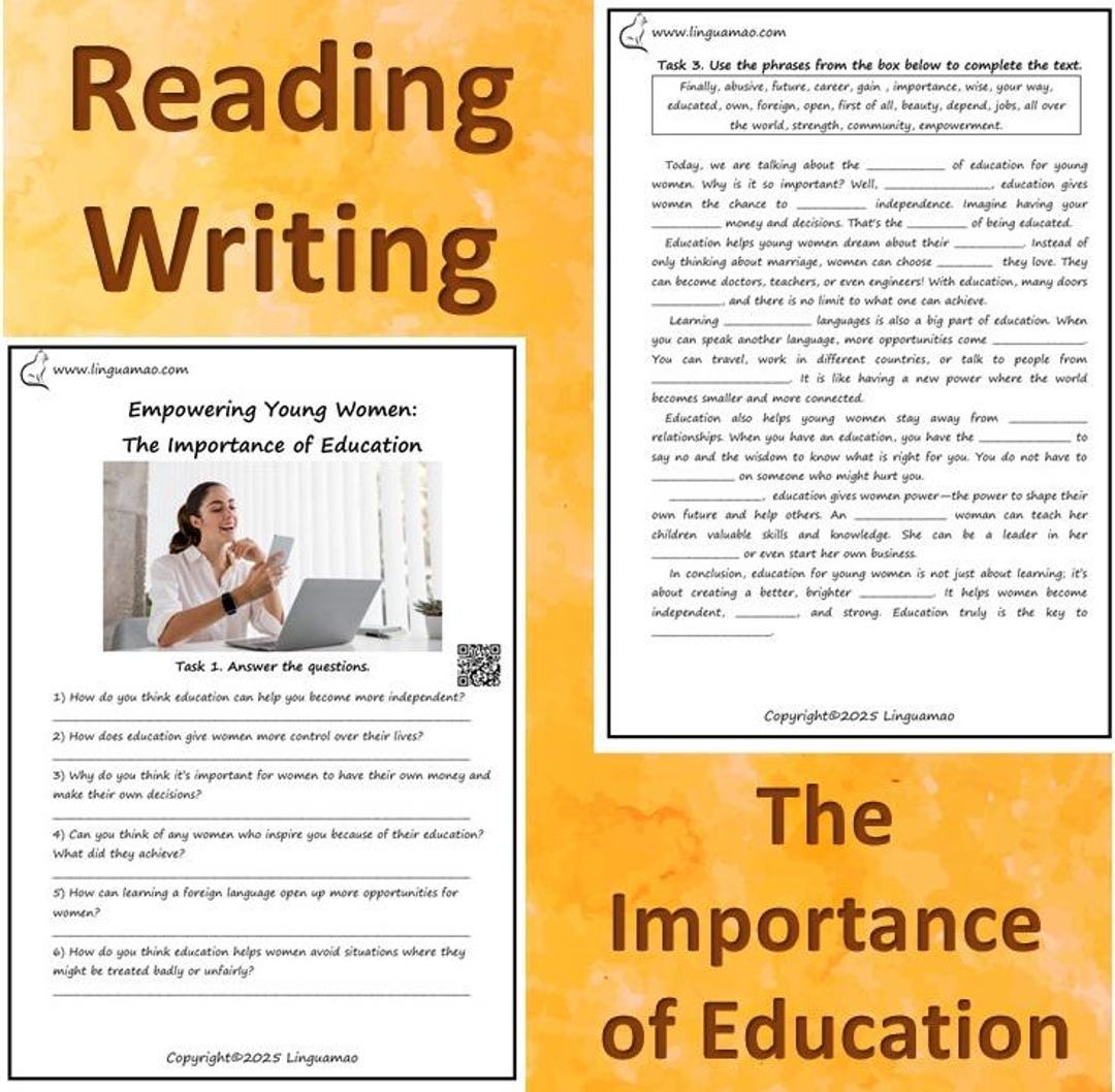 ESL Reading Comprehension A2. Empowering Young Women:the Importance of ...