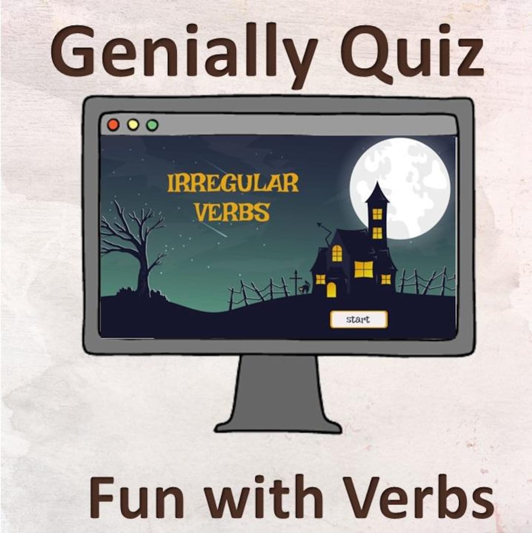 Irregular Verbs. Interactive Quiz. Halloween - Etsy
