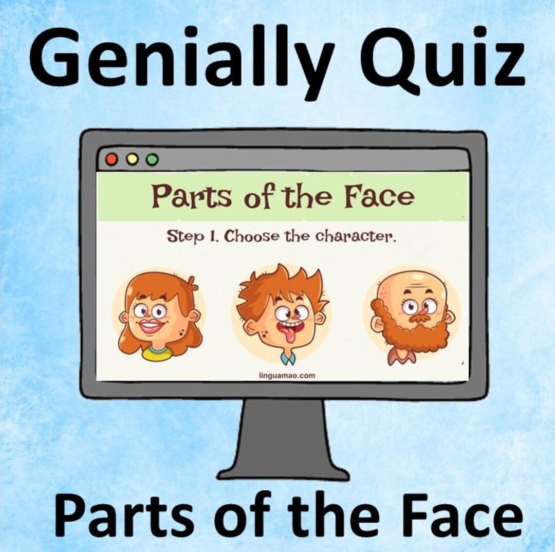 Parts of the Face. Interactive Practice - Etsy