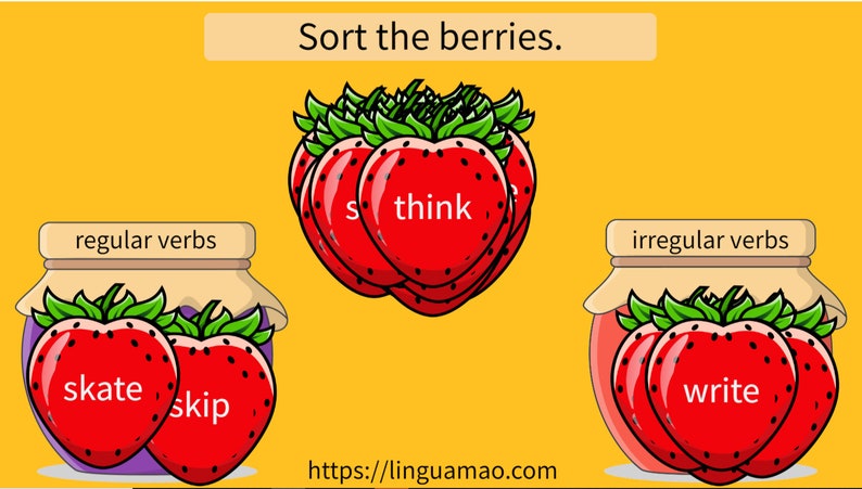 Regular and Irregular Verbs. Interactive Genially Quiz. - Etsy